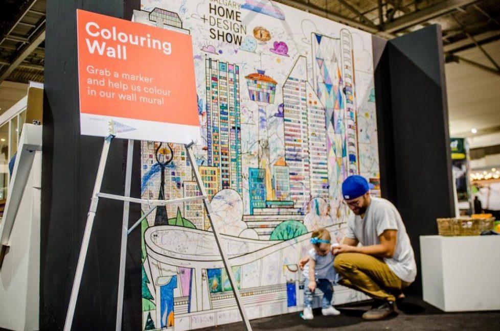 marketplace events coloring wall at trade show by magic murals ...