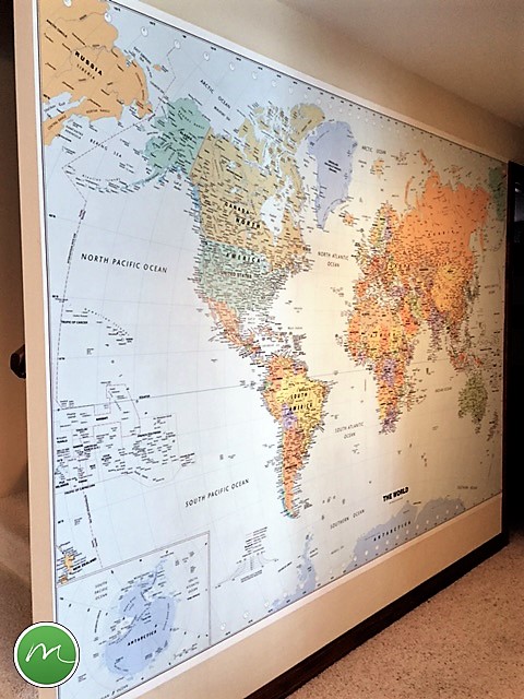 Bonus Room Maps Mural – Decorating with Wallpaper Wall Murals