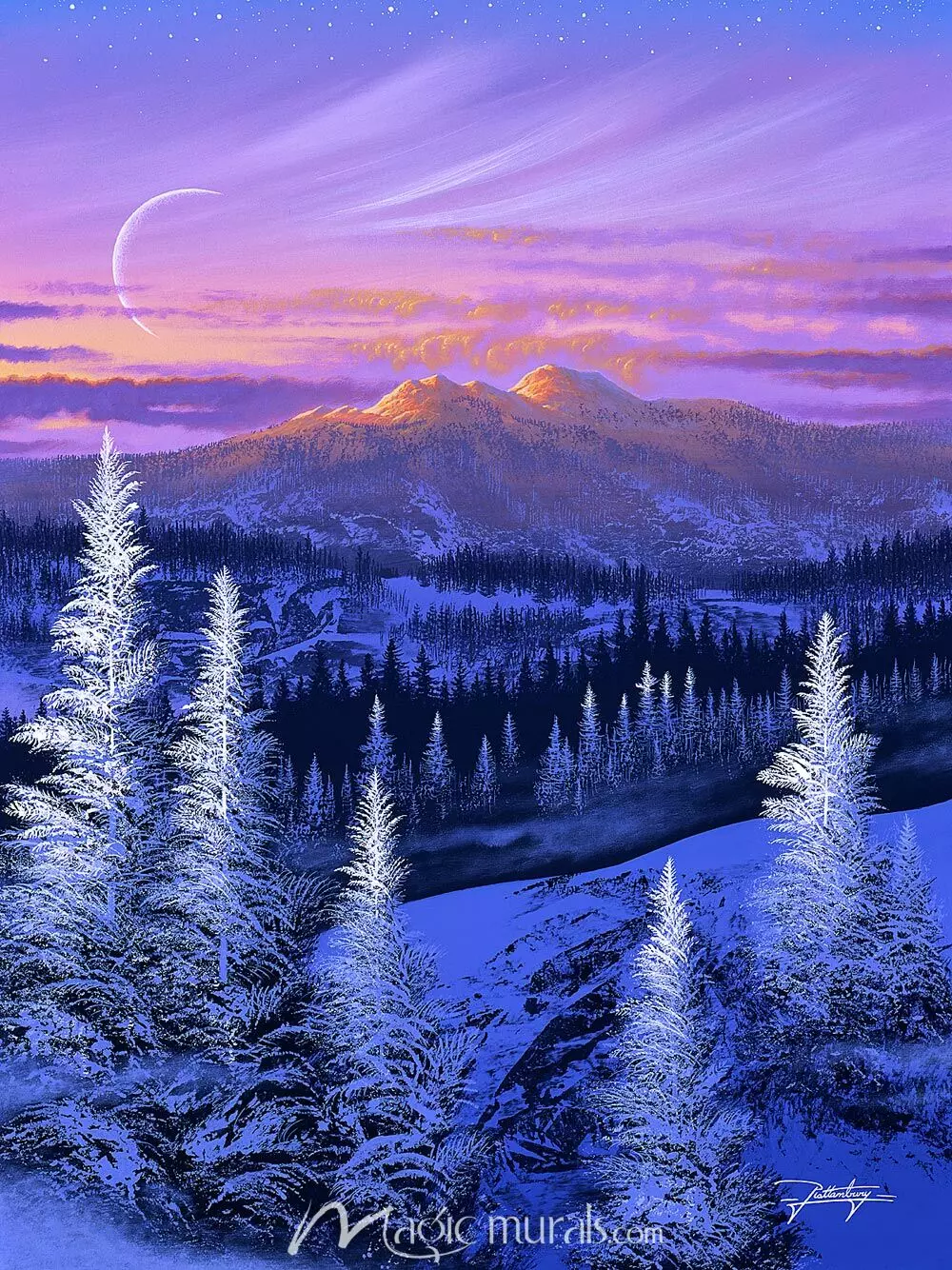 First Light Wallpaper Wall Mural by Magic Murals
