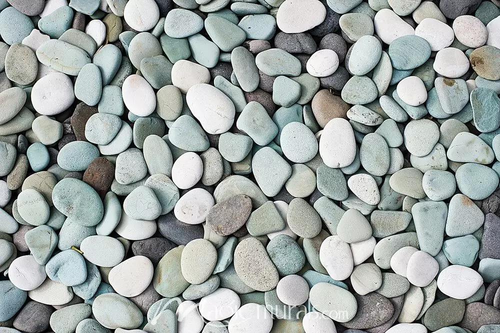 Blue Pebbles Wallpaper Wall Mural by Magic Murals