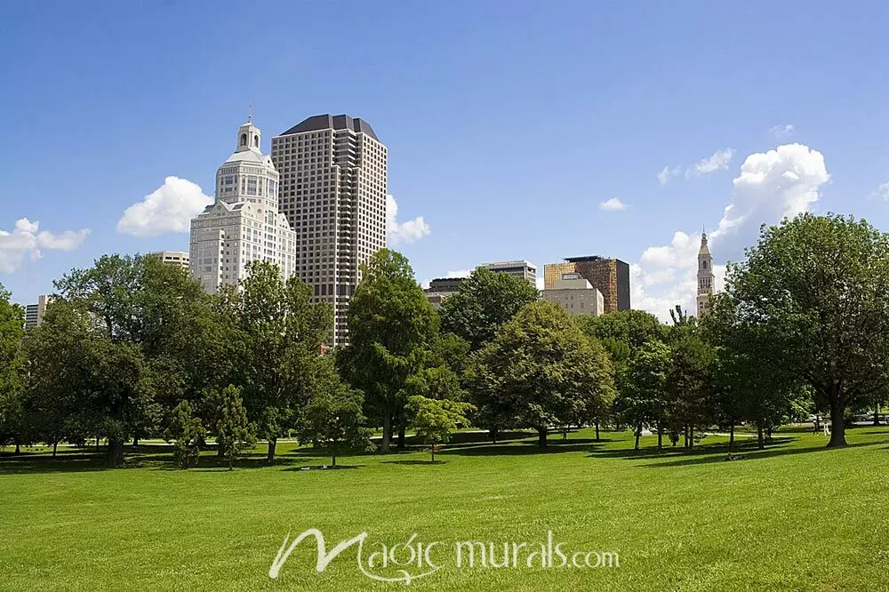 Hartford Buildings Wallpaper Wall Mural by Magic Murals