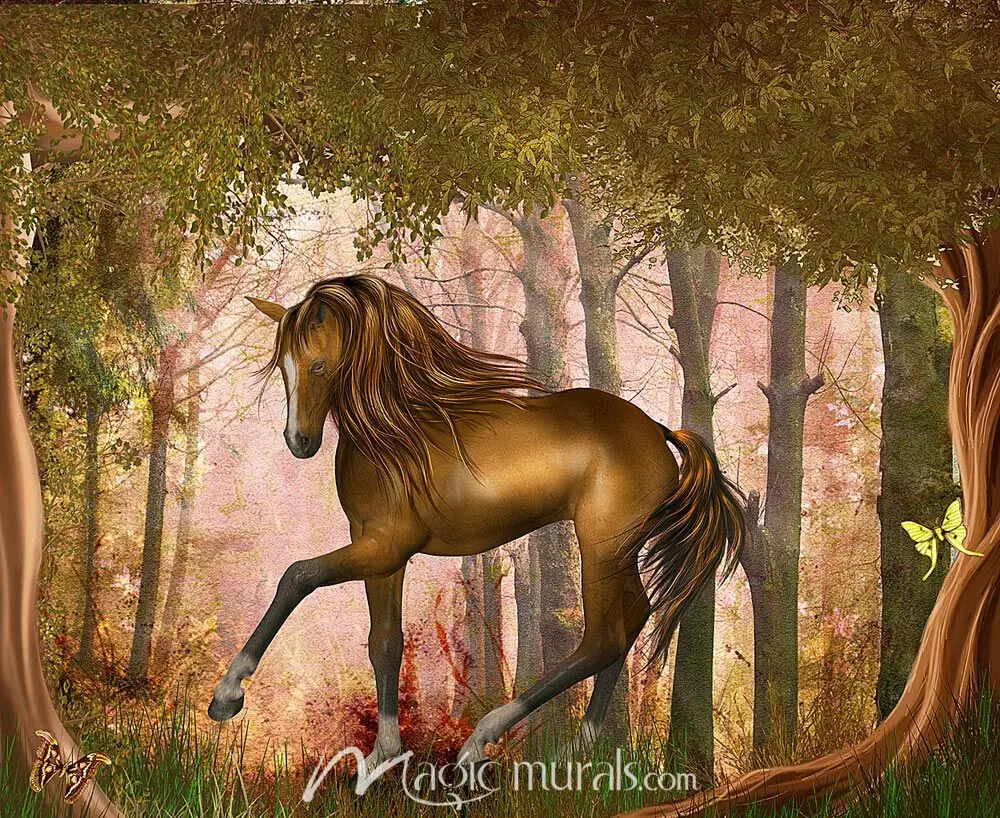 Fairy Tale Horse Wallpaper Wall Mural by Magic Murals