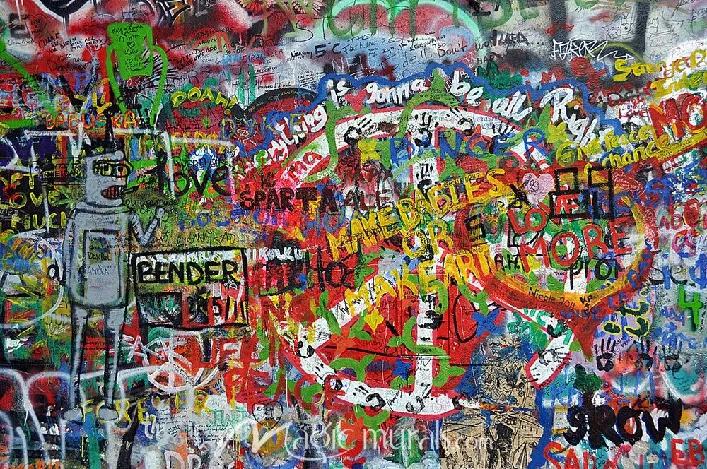 Peace Graffiti Wall Wallpaper Wall Mural by Magic Murals