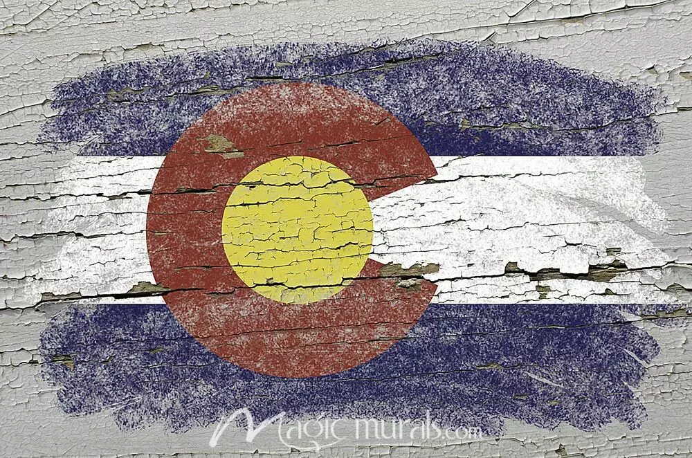 Vintage Colorado State Flag Wallpaper Mural by Magic Murals