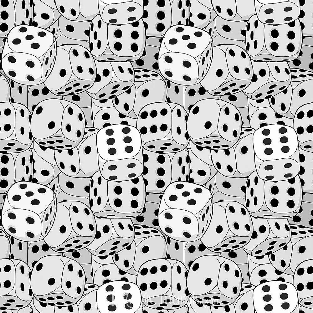 Roll the Dice Wallpaper Wall Mural by Magic Murals