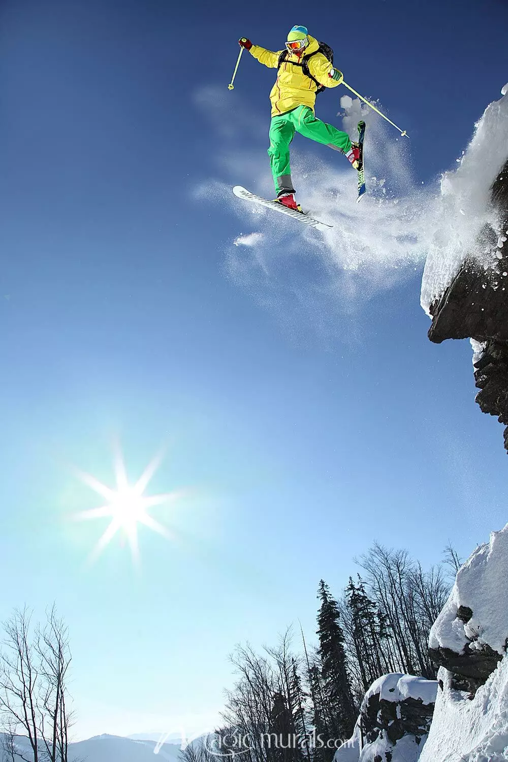 Ski Jump Wallpaper Wall Mural by Magic Murals