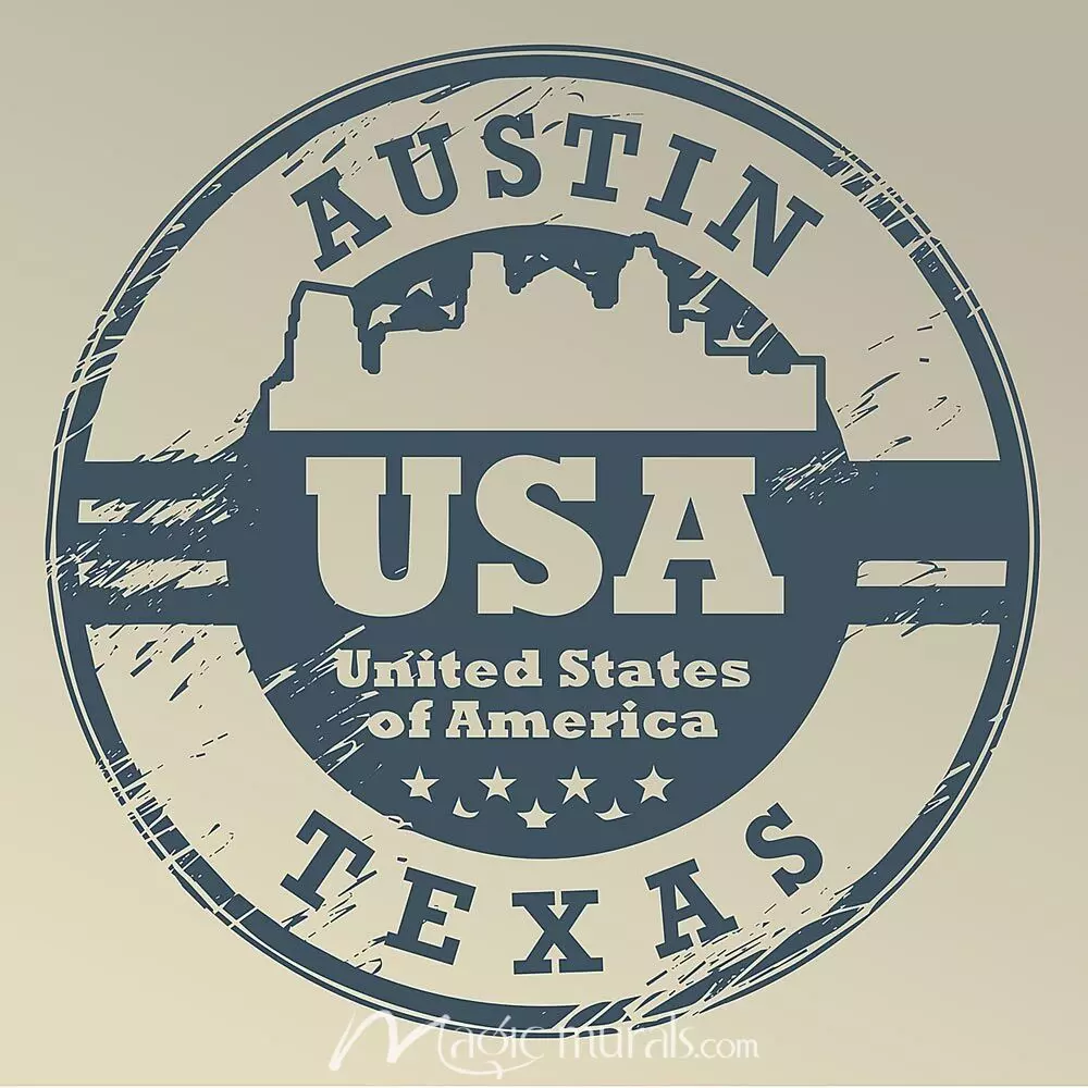 Welcome to Austin Wallpaper Wall Mural by Magic Murals