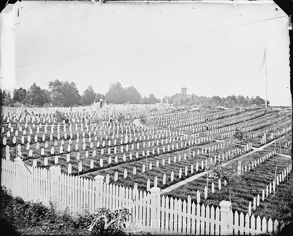 Civil War Cemetery Wallpaper Wall Mural by Magic Murals