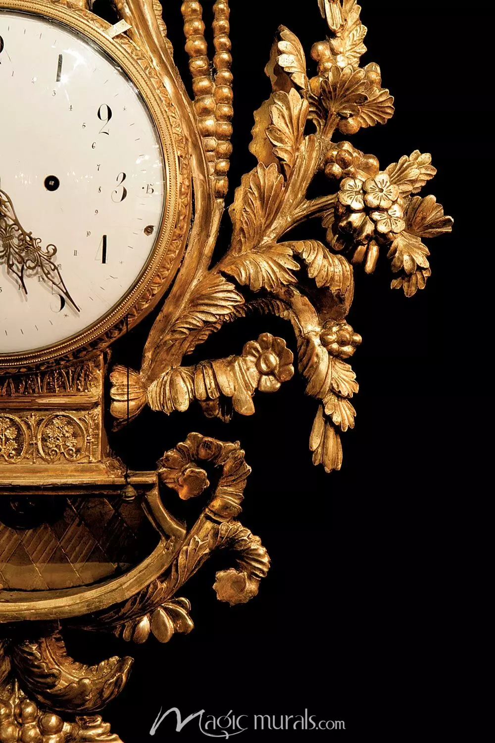 French Clock Wallpaper Wall Mural by Magic Murals