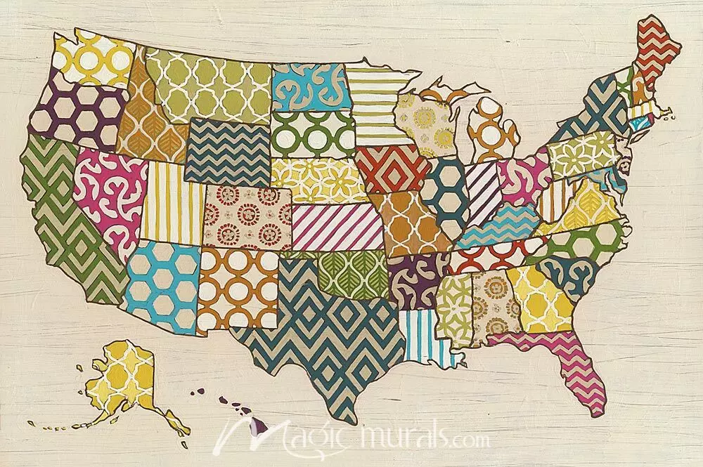 United Patterns Wallpaper Wall Mural by Magic Murals