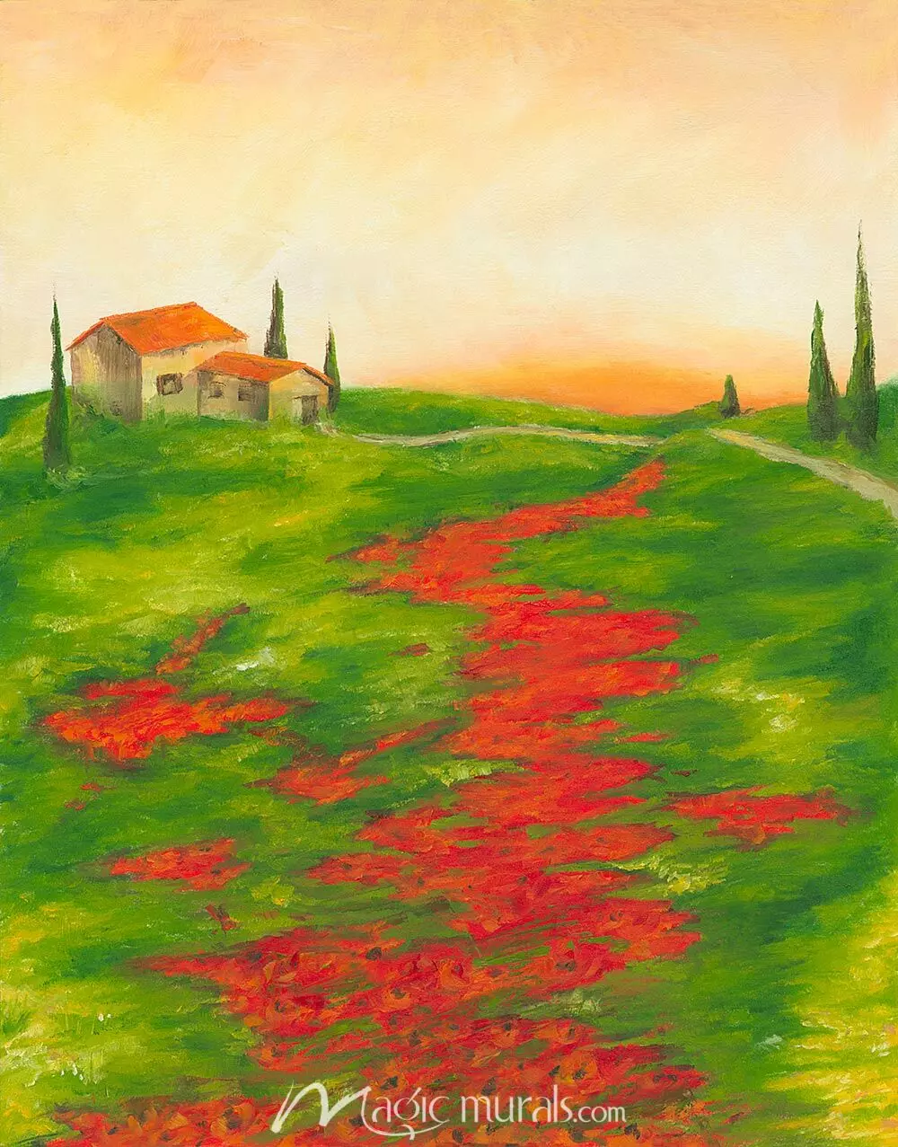 Tuscany at Sunset II Wallpaper Mural by Magic Murals