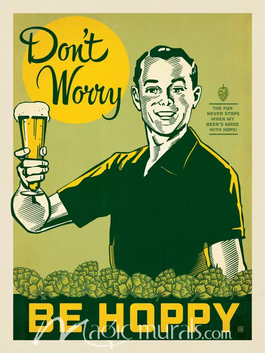 ADG Dont Worry Be Hoppy Wallpaper Mural by Magic Murals