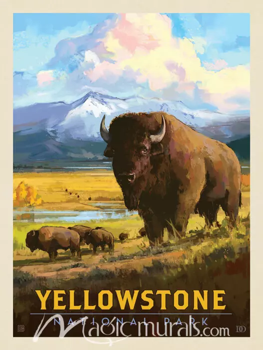 ADG Yellowstone National Park Wallpaper Mural by Magic Murals