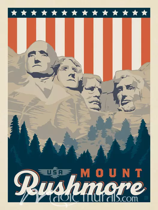 ADG Mount Rushmore Wallpaper Wall Mural by Magic Murals