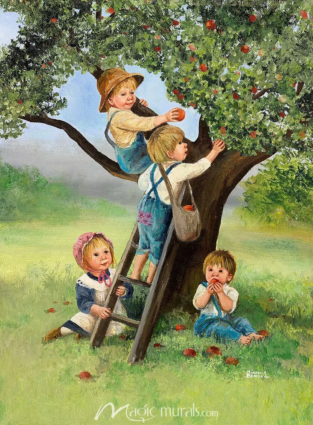 Apple Picking Wallpaper Wall Mural by Magic Murals