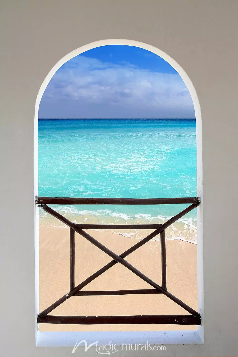 Caribbean Arch Window Wallpaper Mural by Magic Murals