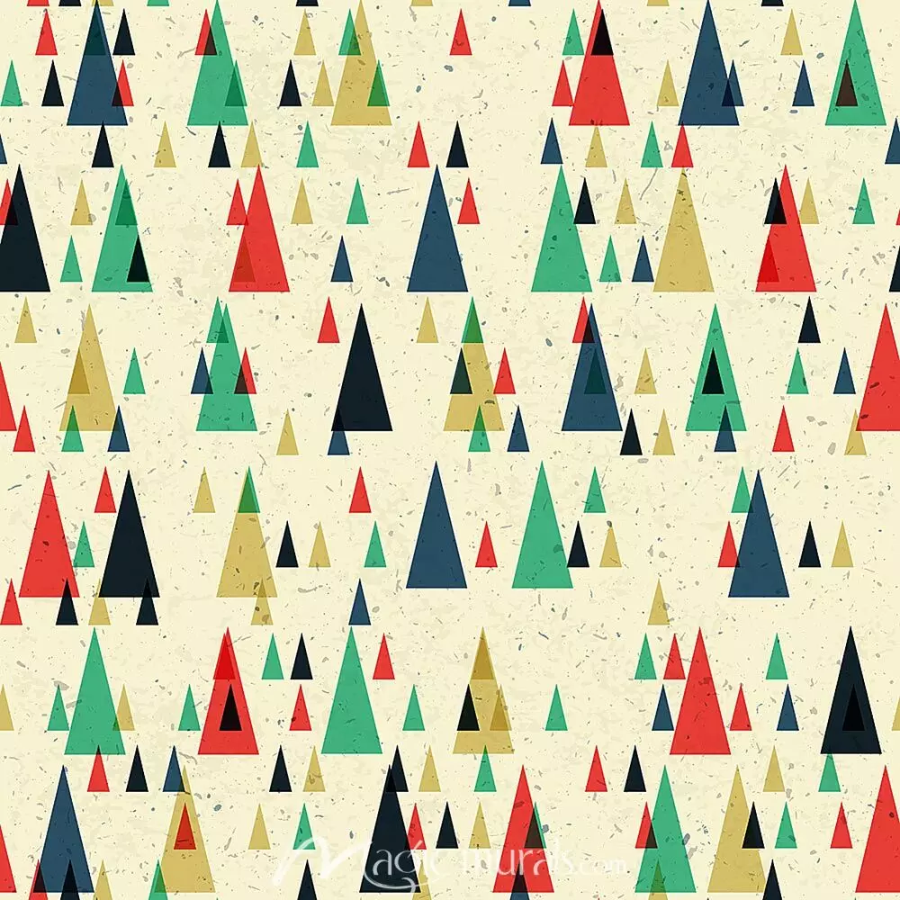 Abstract Tree Triangles Wallpaper Mural by Magic Murals