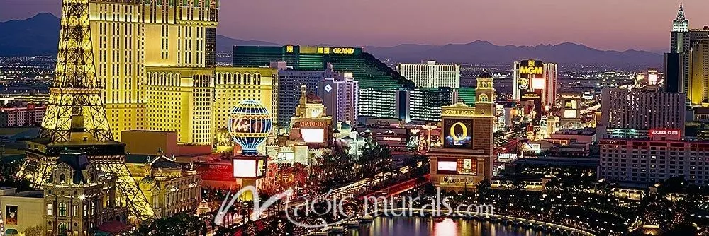 Colorful Las Vegas Wallpaper Wall Mural by Magic Murals