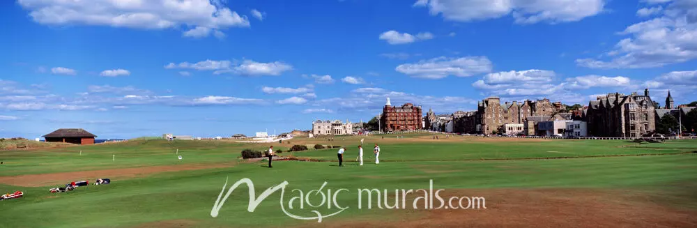 Golf Course at St Andrews Scotland Mural by Magic Murals