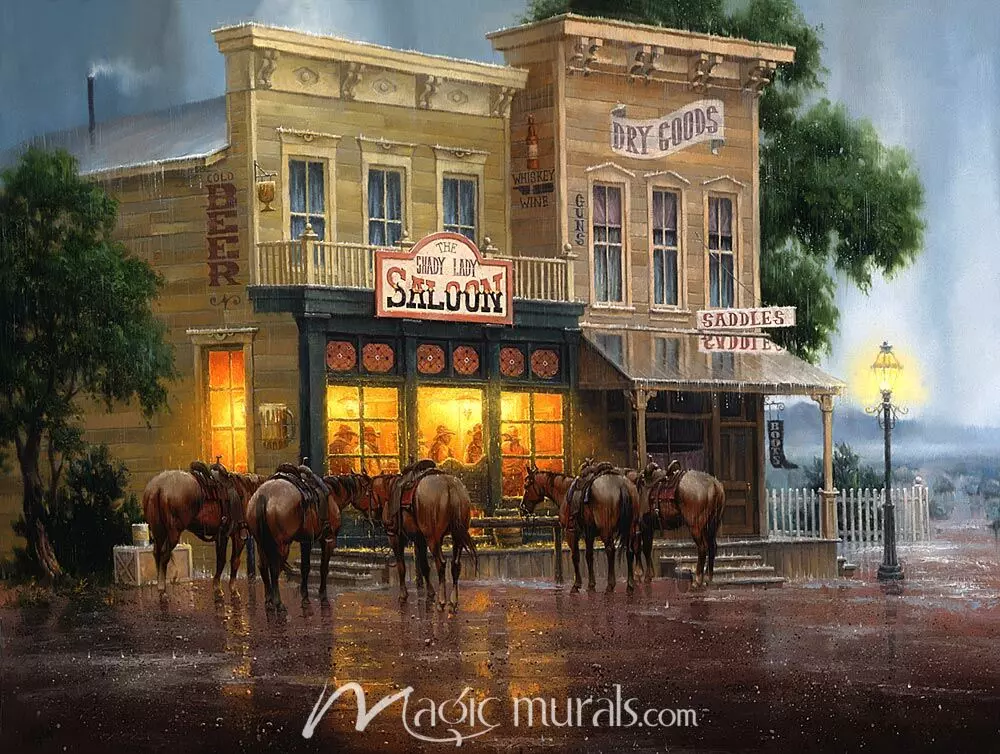The Shady Lady Wallpaper Wall Mural by Magic Murals