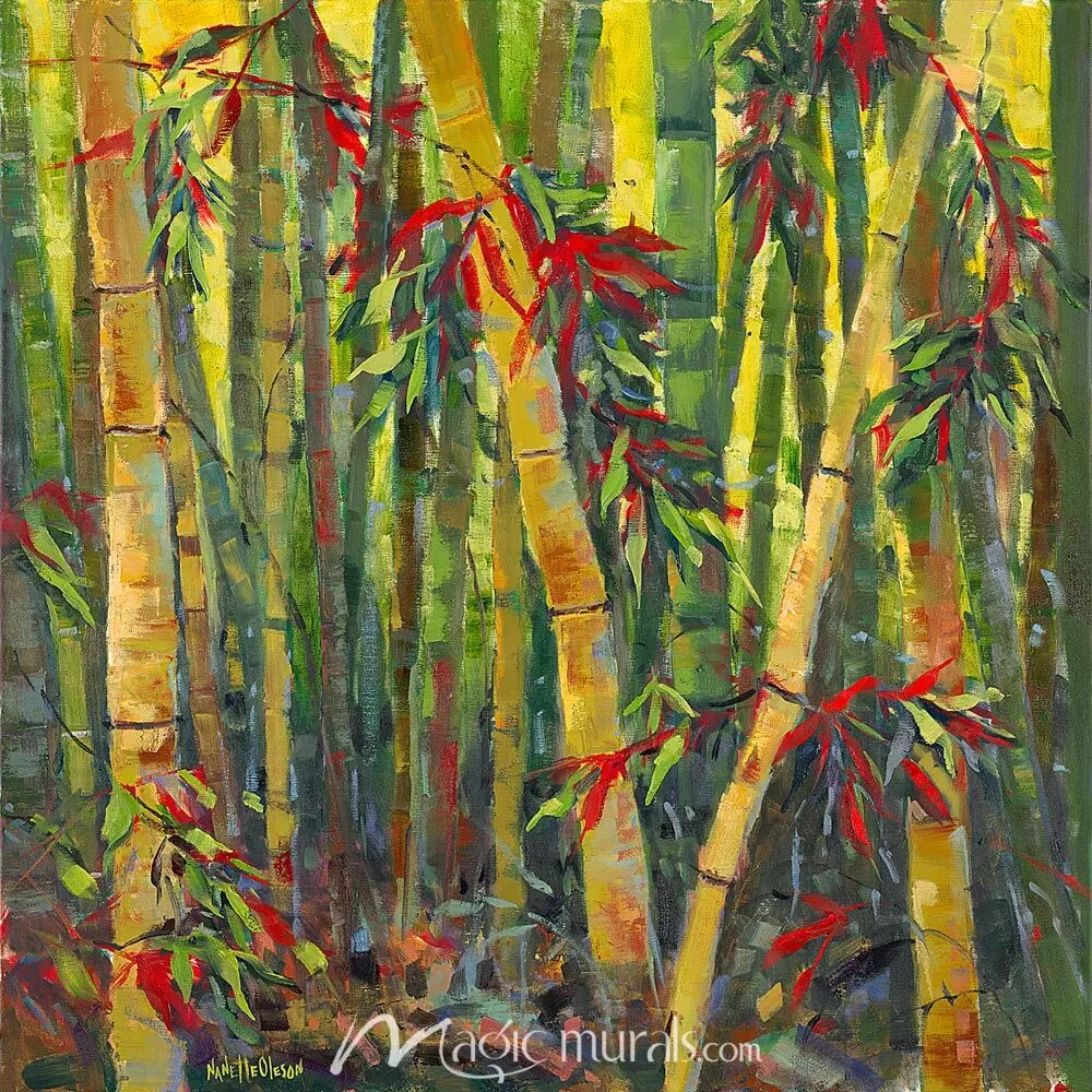 Bamboo Grove Wallpaper Wall Mural by Magic Murals