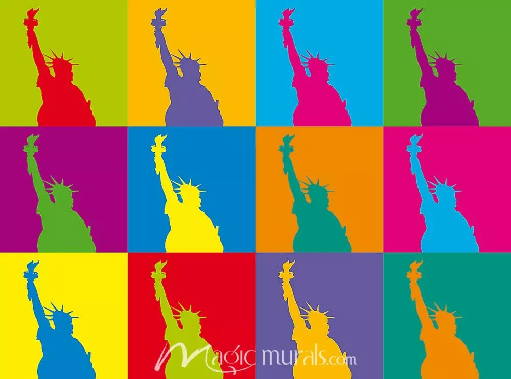 Pop Art Liberty Wallpaper Wall Mural by Magic Murals