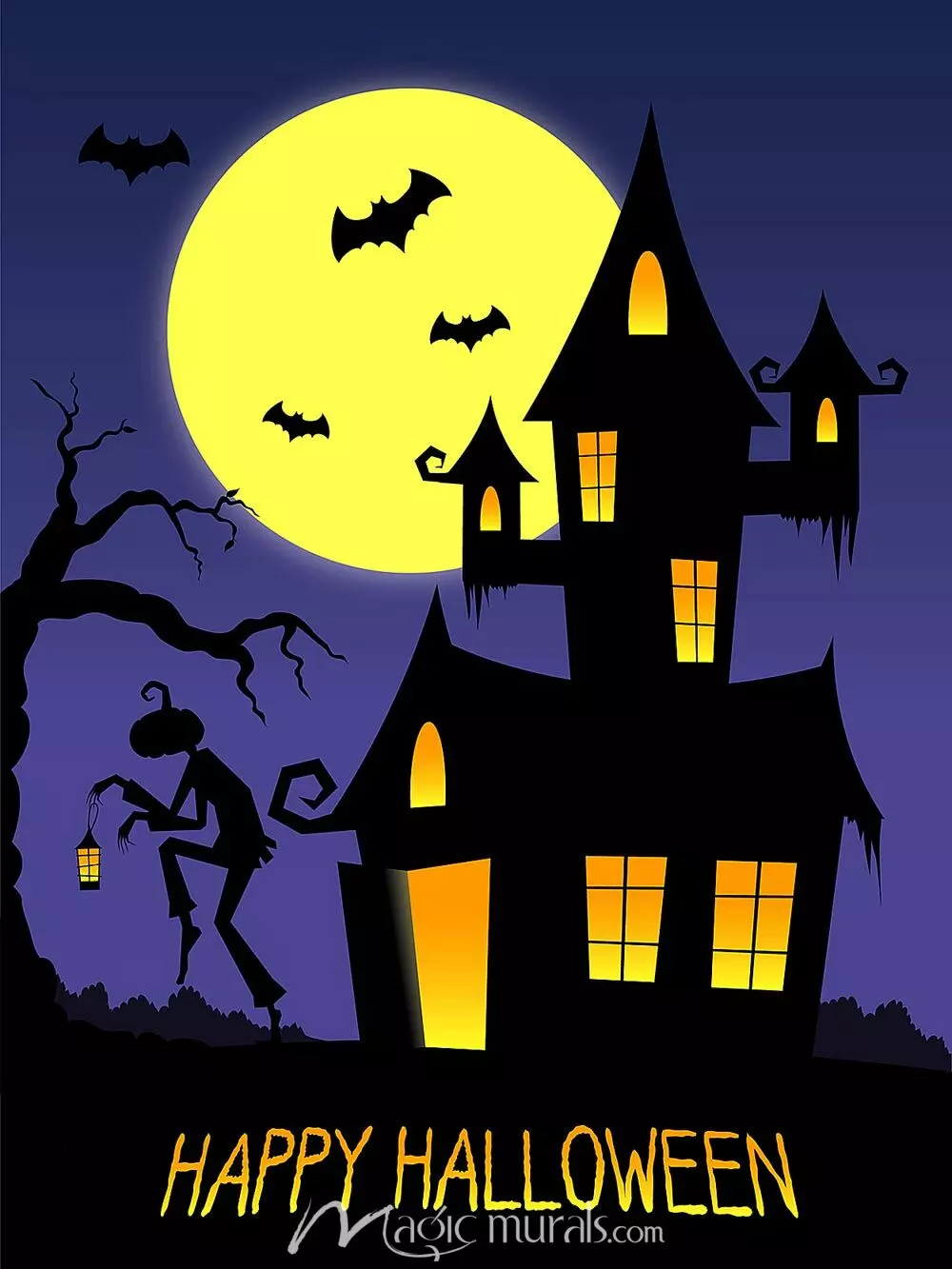 The Haunted House Wallpaper Wall Mural by Magic Murals