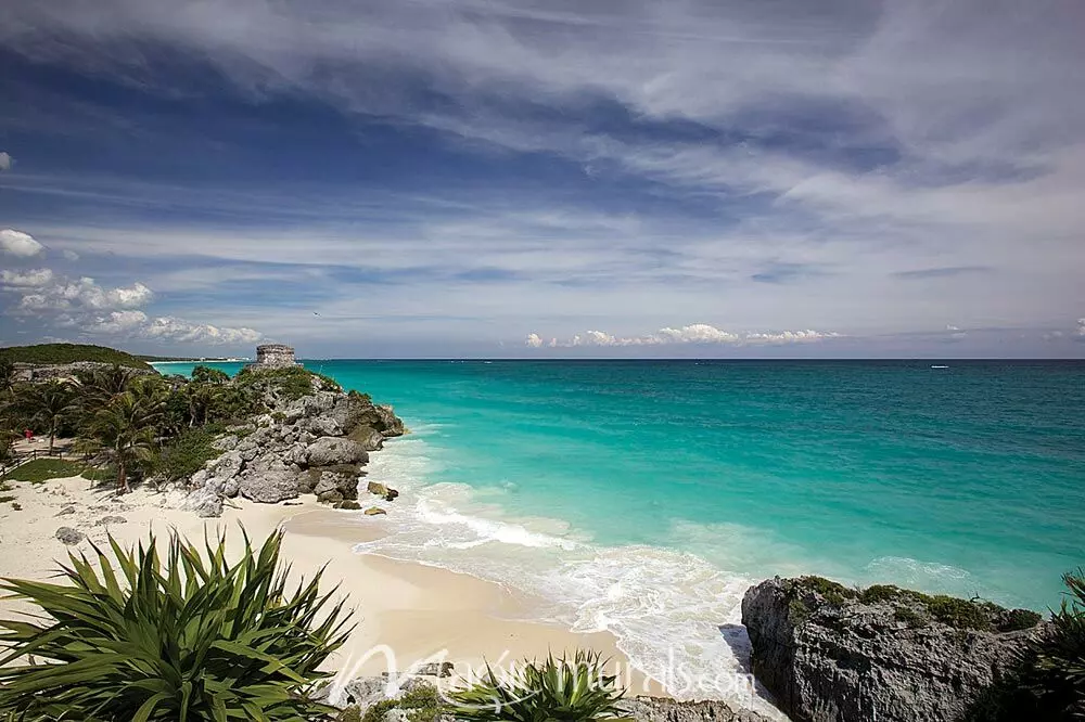 Tulum Beach Wallpaper Wall Mural by Magic Murals