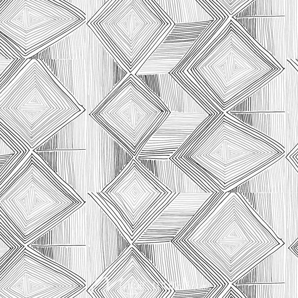 Black Diamond Pattern Wallpaper Mural by Magic Murals