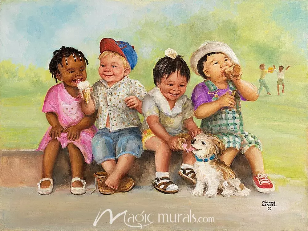 Ice Cream Kids Wallpaper Wall Mural by Magic Murals