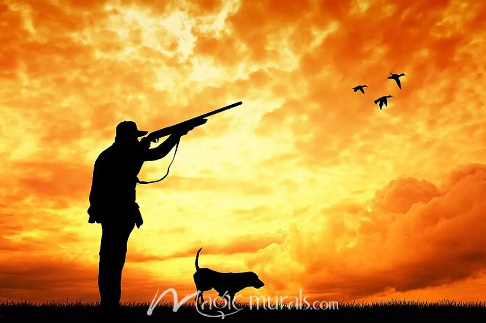 Duck Hunt Sunset Wallpaper Wall Mural by Magic Murals