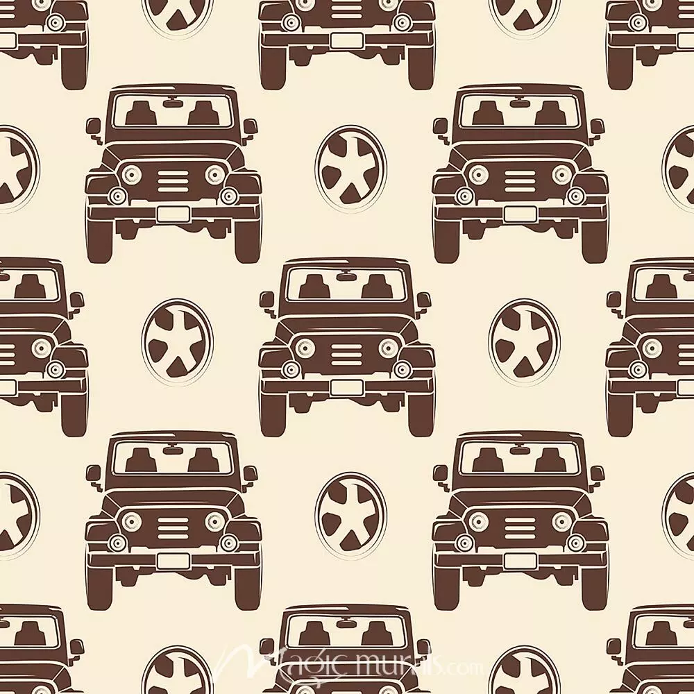 Off Road Pattern Wallpaper Wall Mural by Magic Murals