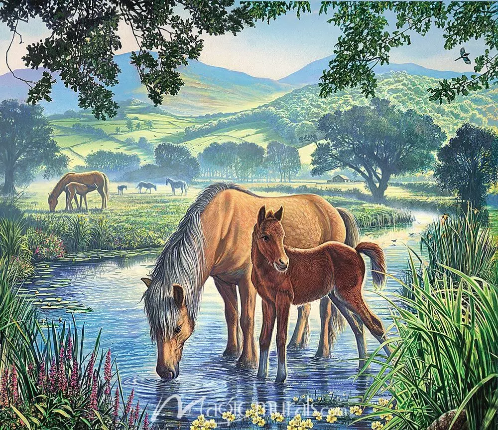 Fell Ponies Wallpaper Wall Mural by Magic Murals