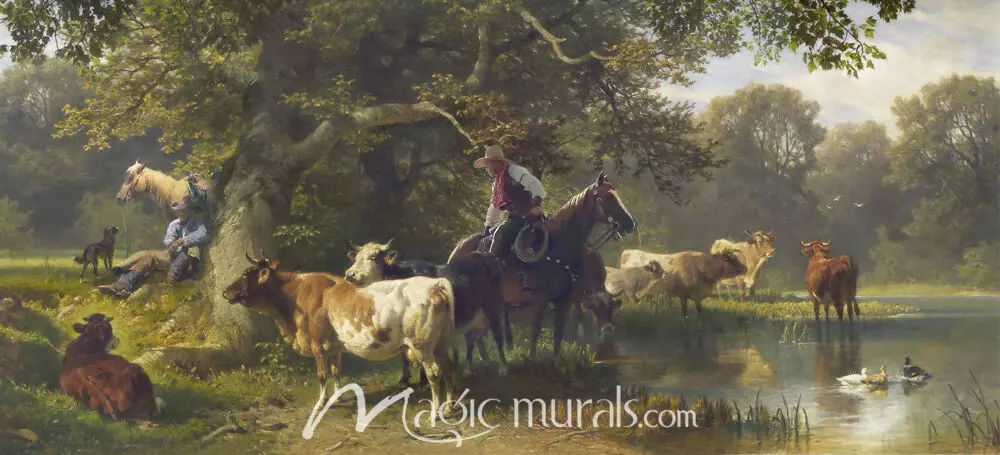 Cowboy Dreams Five Wallpaper Wall Mural by Magic Murals