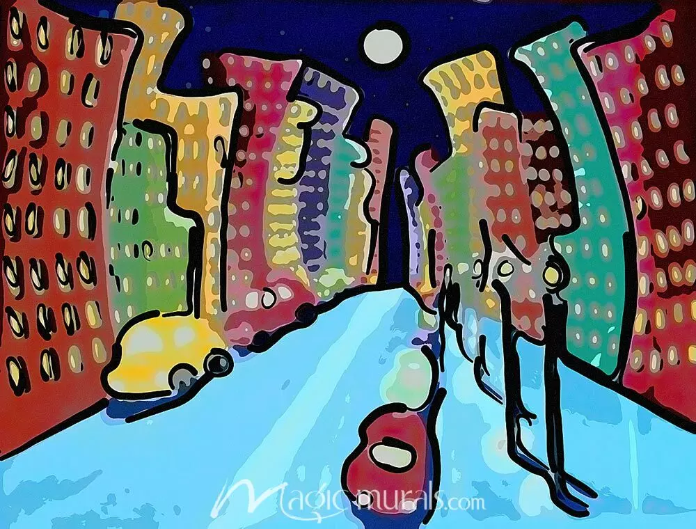 Funky City Wallpaper Wall Mural by Magic Murals