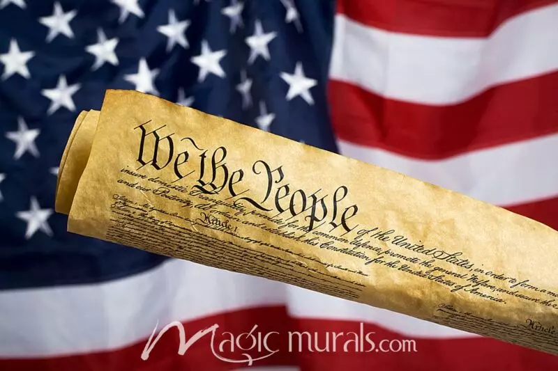 Constitution and Flag Wallpaper Mural by Magic Murals