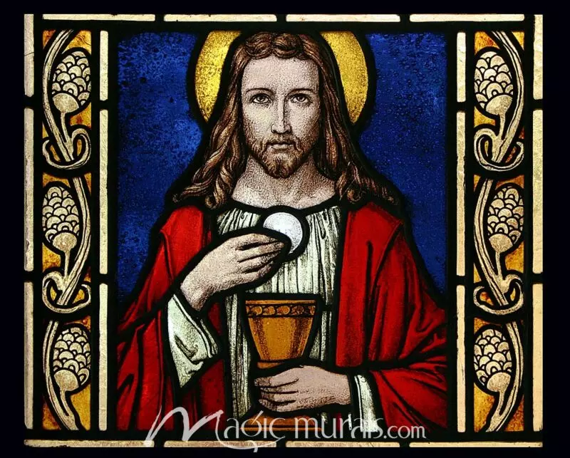 Jesus and Communion Wallpaper Wall Mural by Magic Murals