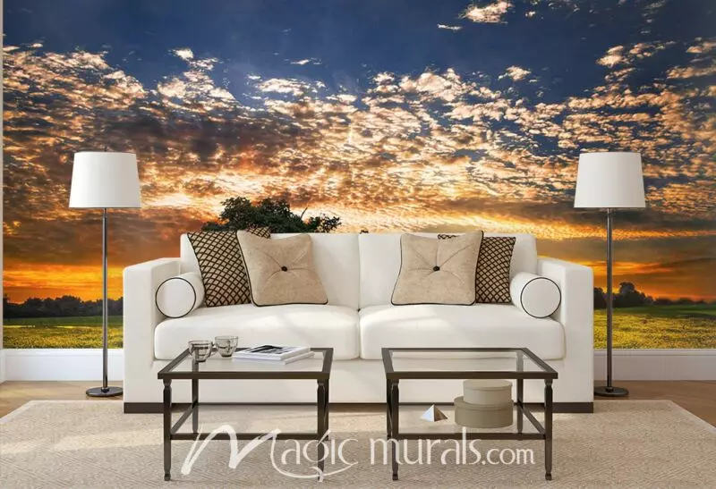 Shadows At Sunset Wallpaper Wall Mural by Magic Murals