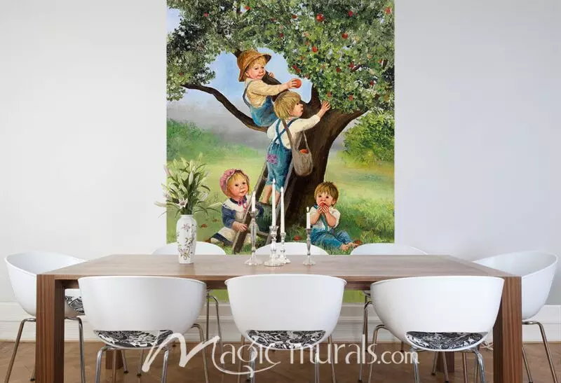 Apple Picking Wallpaper Wall Mural by Magic Murals