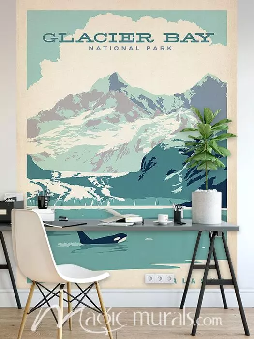 Glacier Bay Wallpaper Wall Mural by Magic Murals