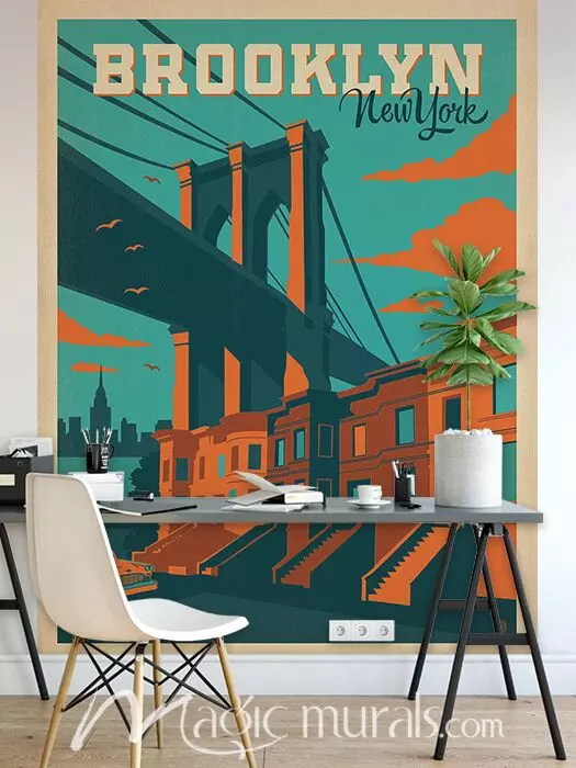 Brooklyn Wallpaper Wall Mural by Magic Murals