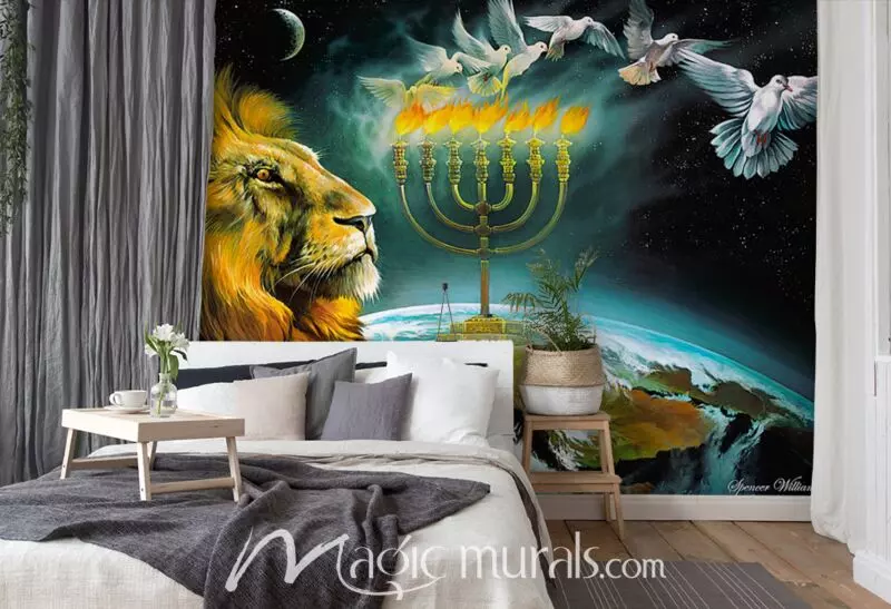 Menorah Wallpaper Wall Mural by Magic Murals
