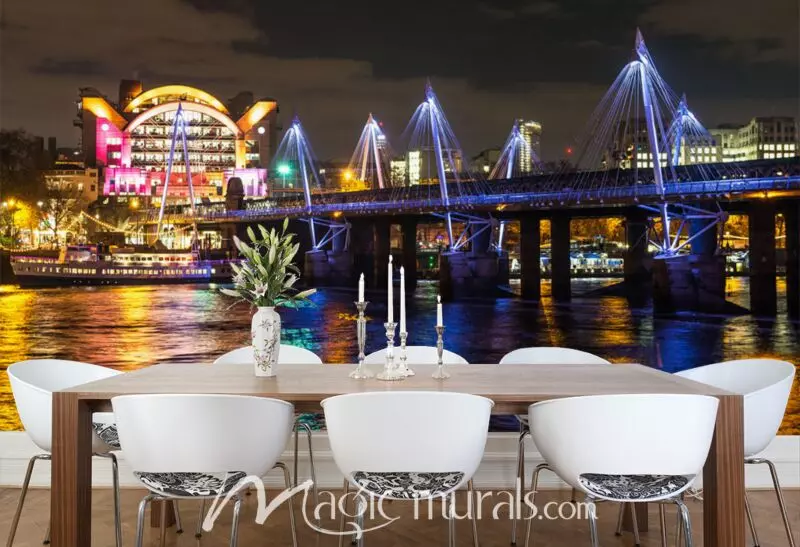 Waterloo Bridge at Night Wallpaper Mural by Magic Murals