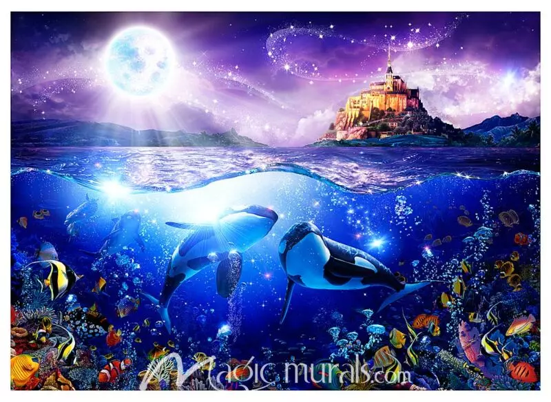 Lassen's Orca Paradise Wallpaper Mural by Magic Murals