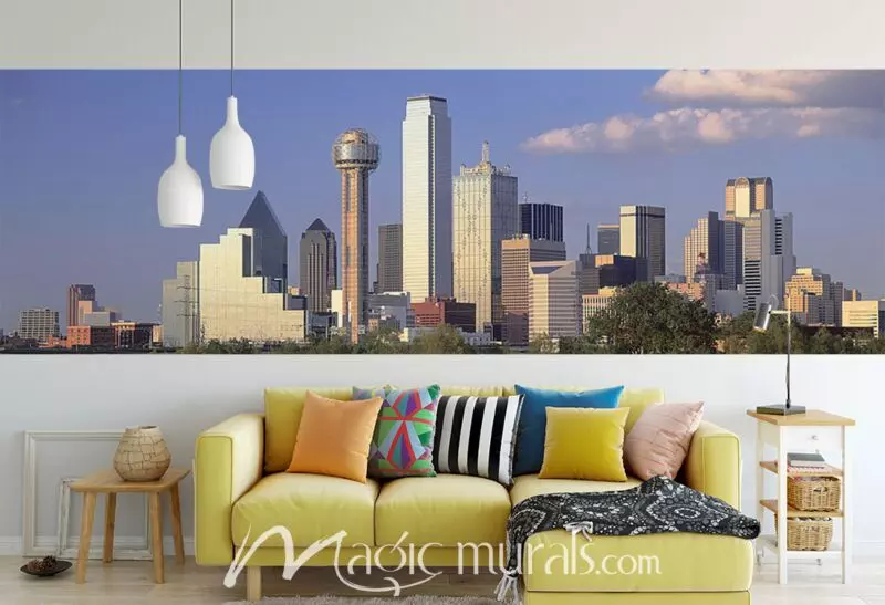 Dallas Skyscrapers Wallpaper Wall Mural by Magic Murals