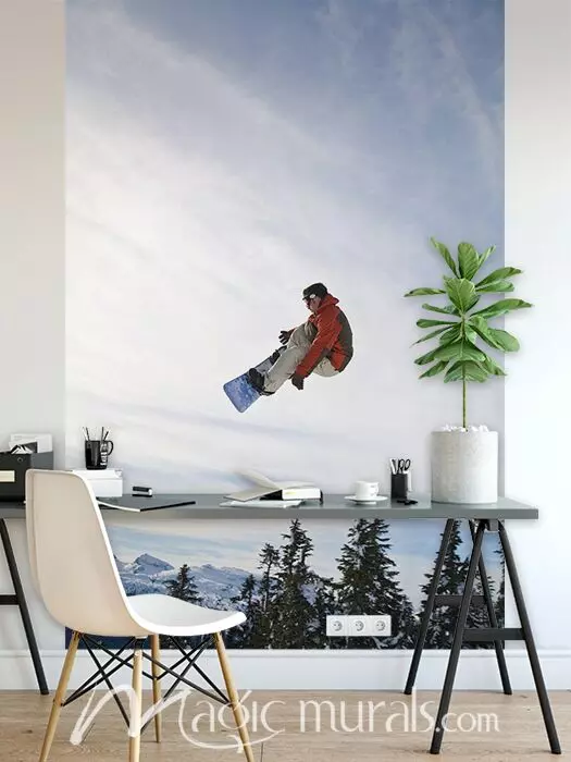 Jumping In Mid-Air Wallpaper Wall Mural by Magic Murals