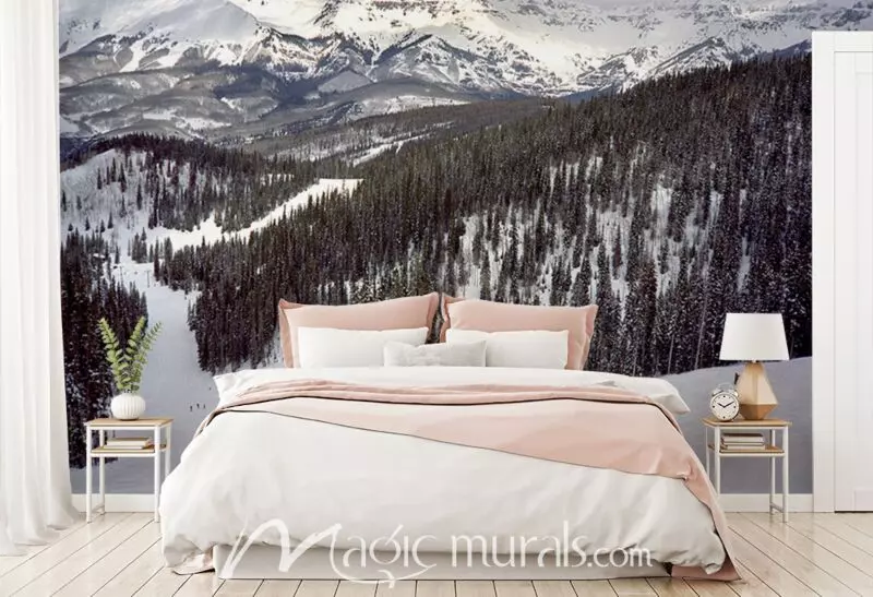 Skiing Wallpaper Wall Mural by Magic Murals