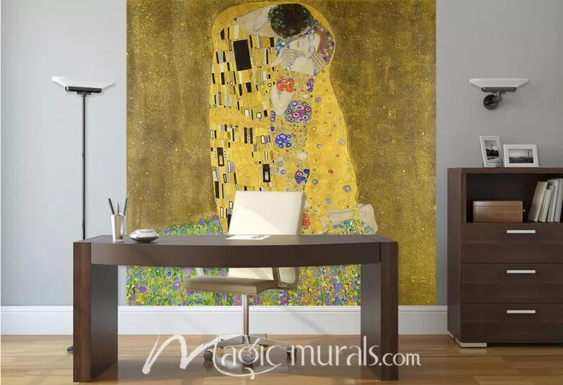 The Kiss Wallpaper Wall Mural by Magic Murals