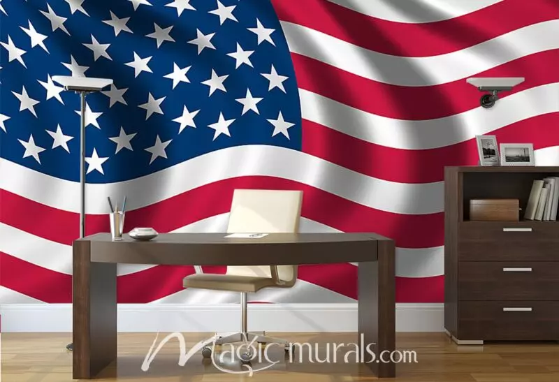 American Flag Wallpaper Wall Mural by Magic Murals
