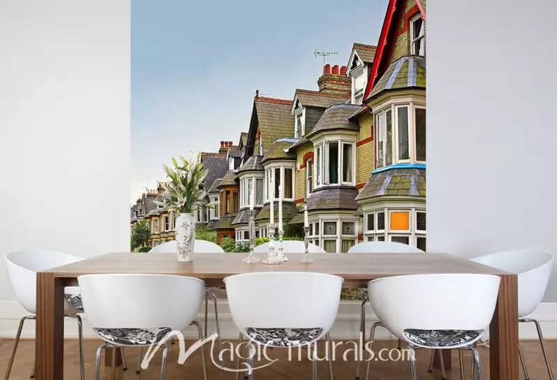 English Houses Wallpaper Wall Mural by Magic Murals